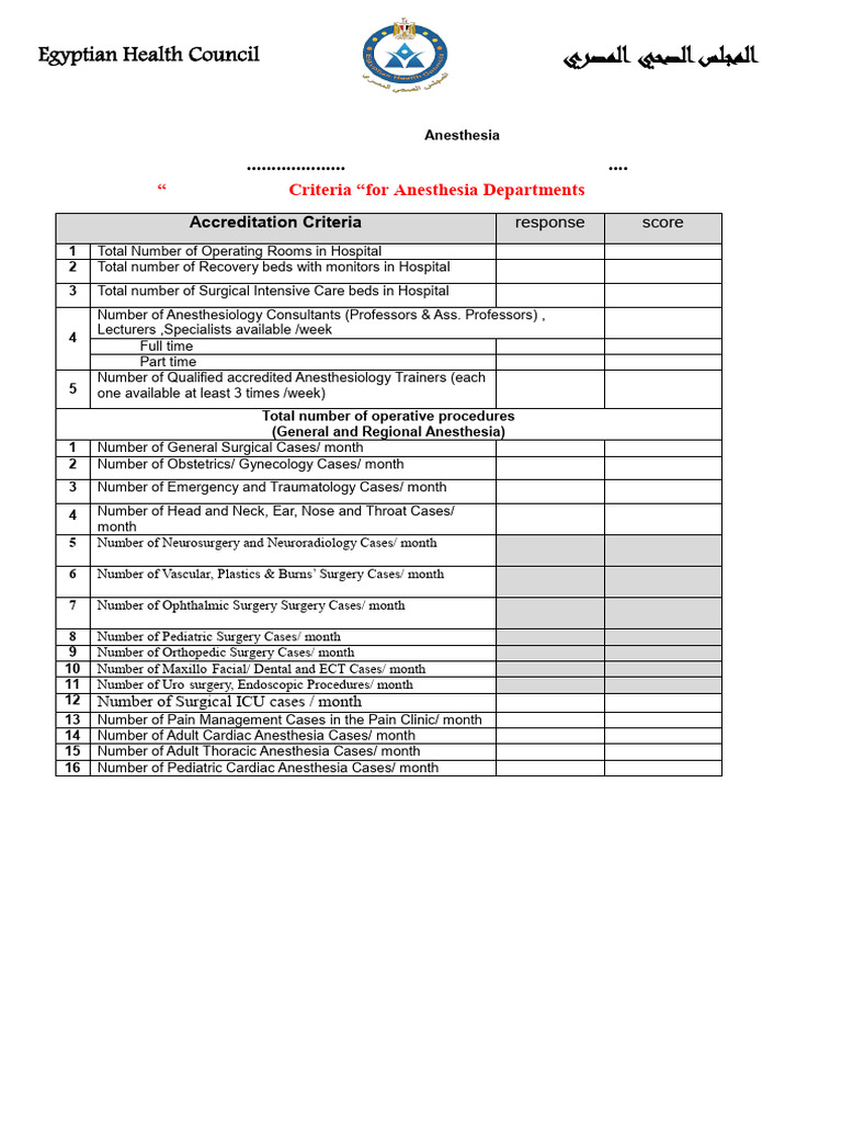Anesthesia Assessment 2025 | PDF
