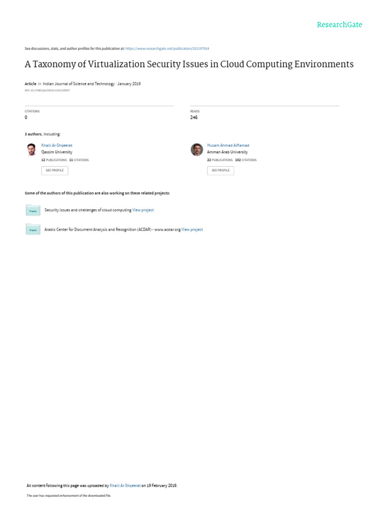 A Taxonomy of Virtualization | PDF | Virtual Machine | Cloud Computing