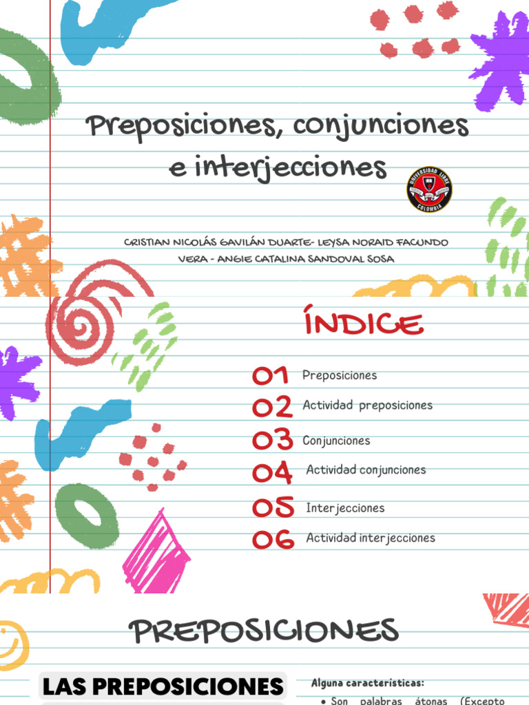 Preposiciones y Conjunciones: Ejemplos y Tipos | PDF | Adverbio ...
