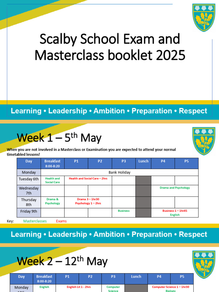 38.exam and Masterclass Student Booklet 2025 | PDF