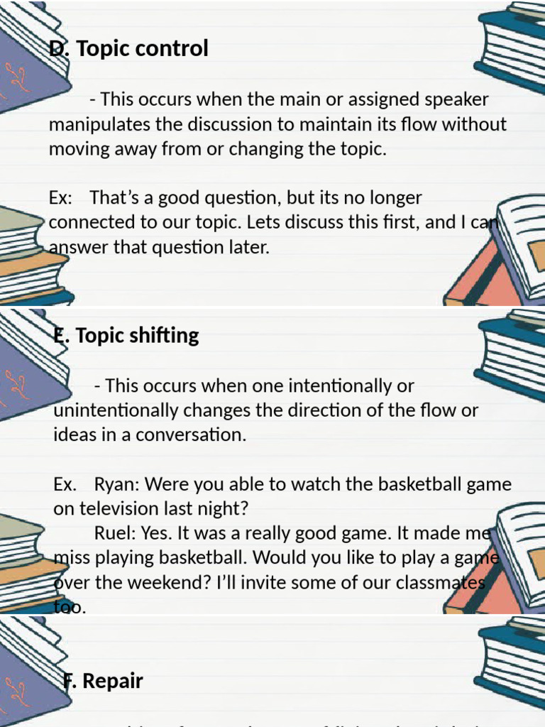 D. Topic Control | PDF