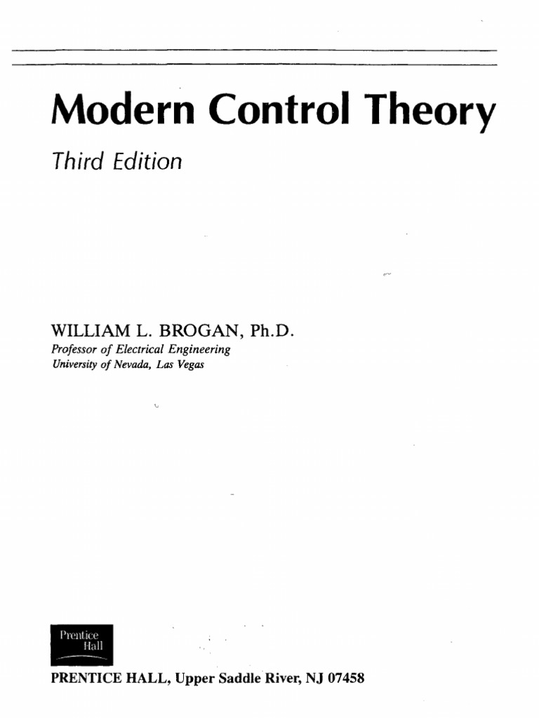 Modern Control Theory: An Overview of State Space Representations ...