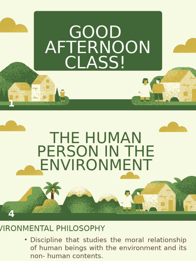 The Human Person in The Environment | PDF | Ethical Schools And ...