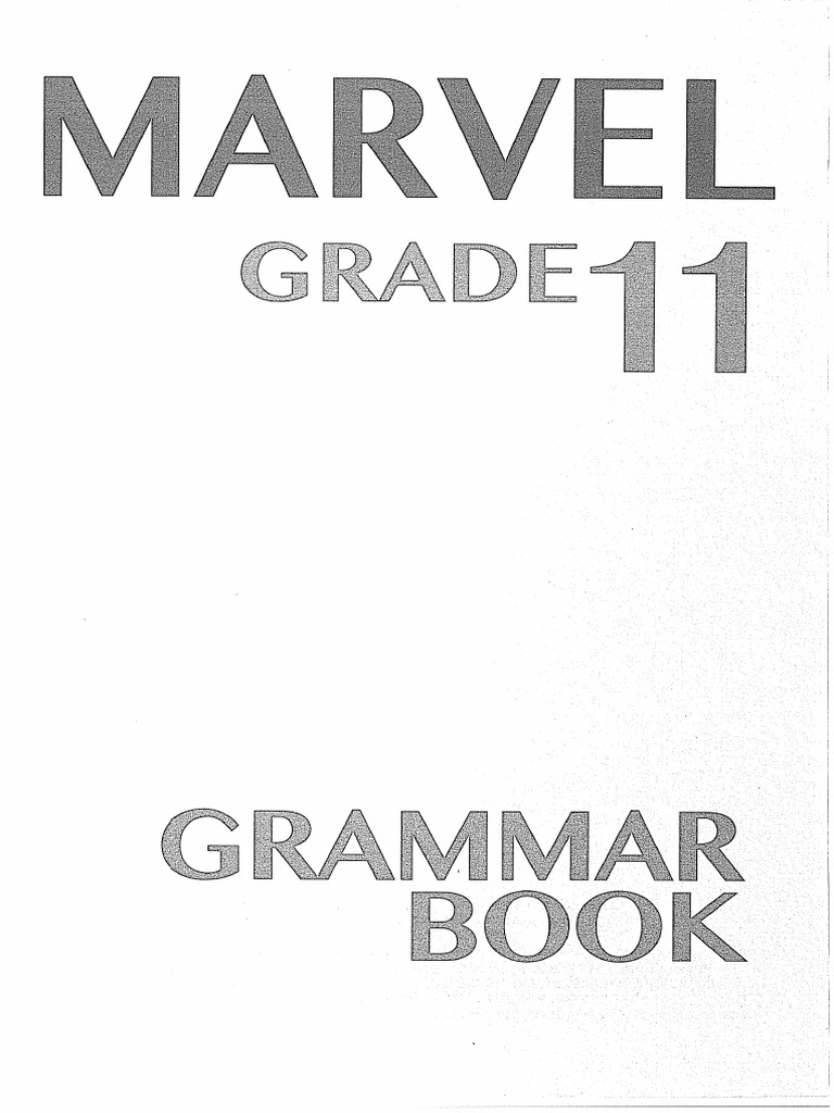 Marvel 11 Grammar Book Ve Cevapları | PDF