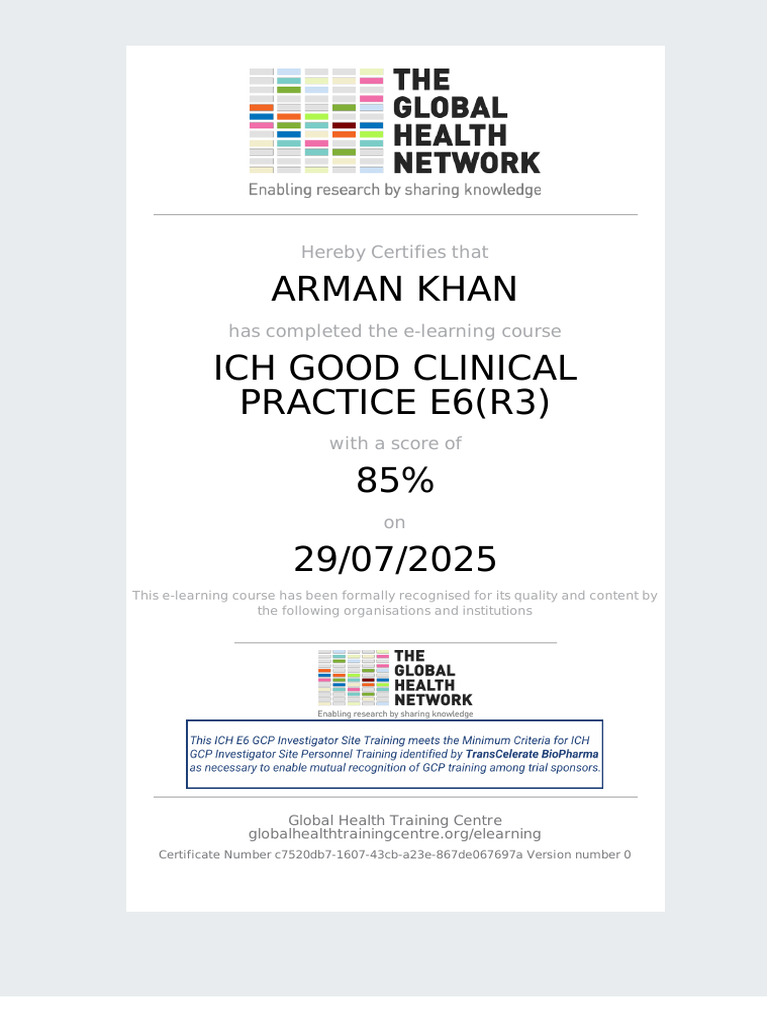 ICH GOOD Clinical Practice | PDF