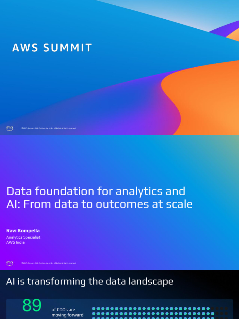 Data Foundation For Analytics and AI From Data To Outcomes at Scale ...