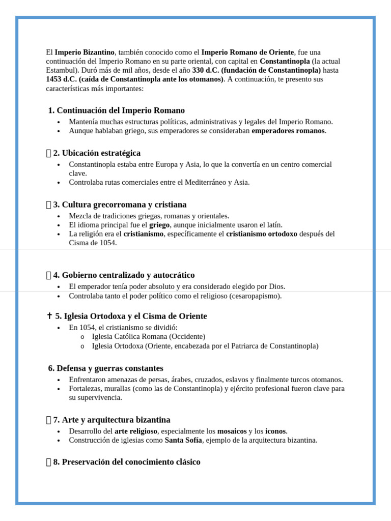 El Imperio Bizantino | PDF | imperio Bizantino | imperio Romano