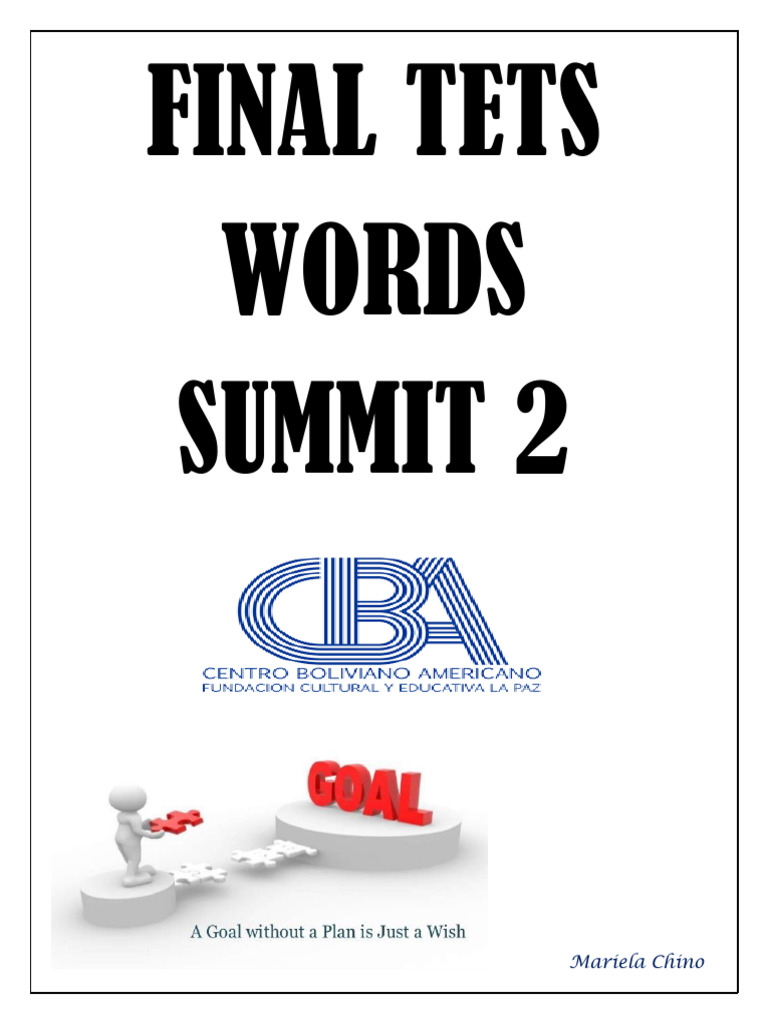 Verbs Summit 2-3 - Final Test | PDF | Odor