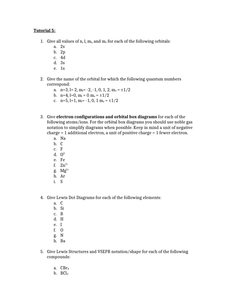 Quantum Numbers and Electron Configurations | PDF