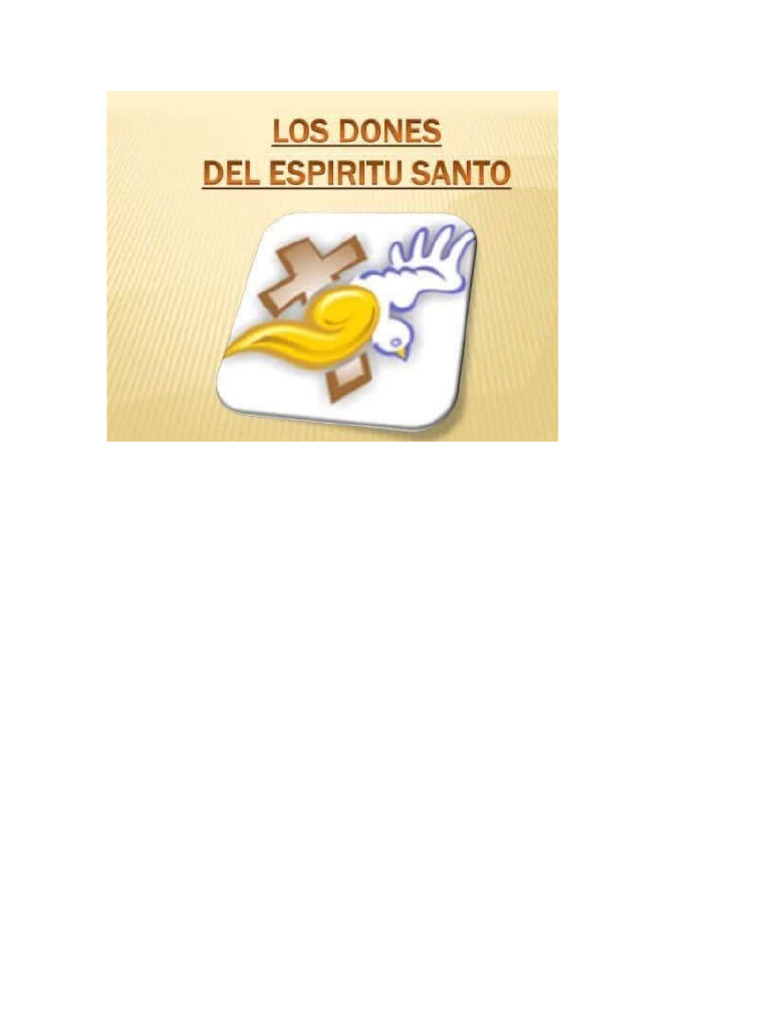 Dones Del Espiritu Santo, Pentecostes. | PDF