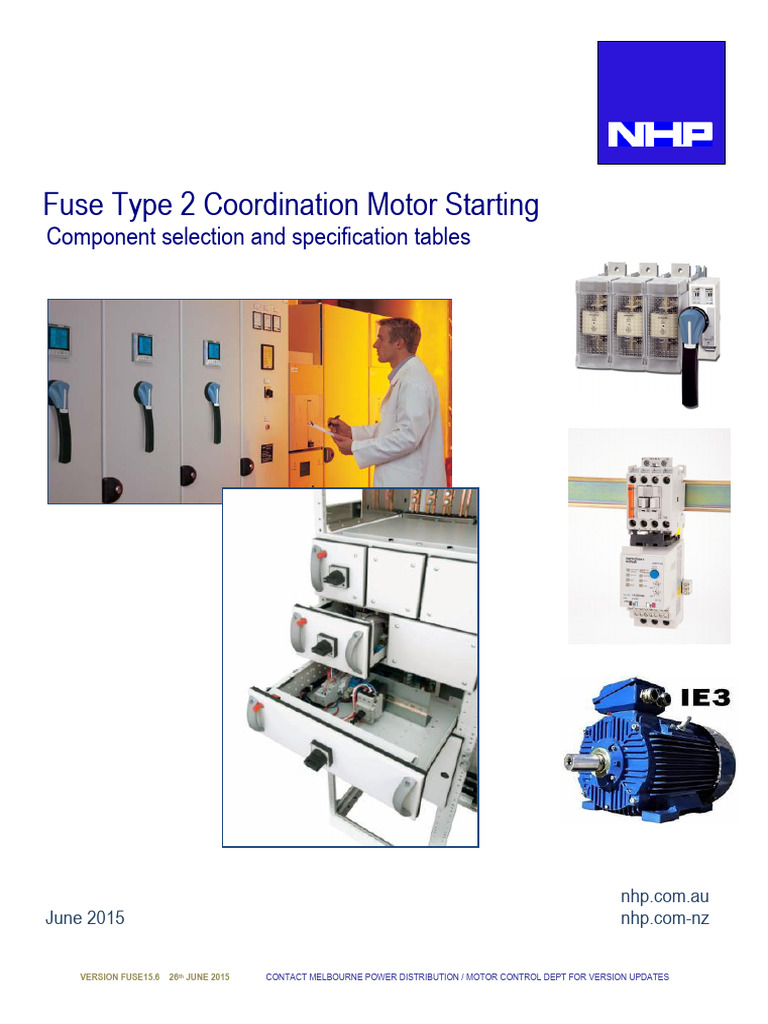 Type 2 FUSE Motor Start Tables 200515 | PDF | Fuse (Electrical) | Relay