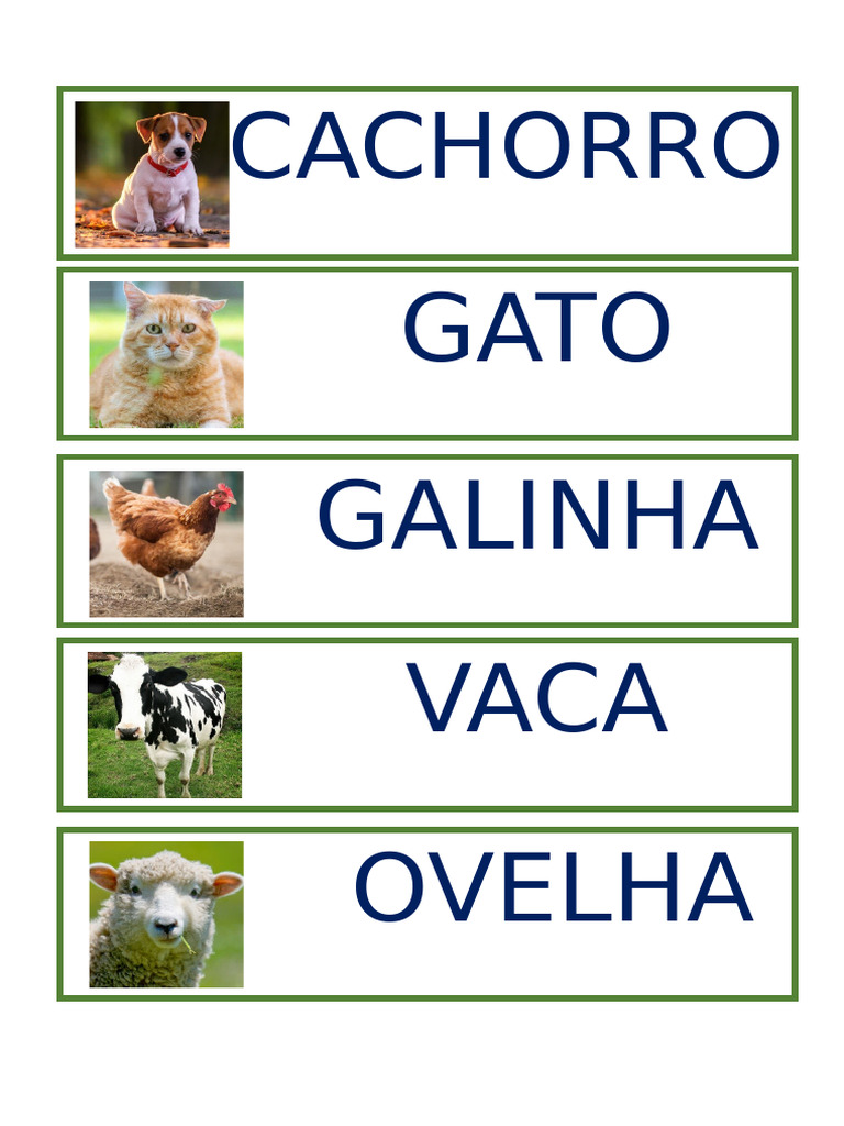 Animais Listados e Classificados | PDF