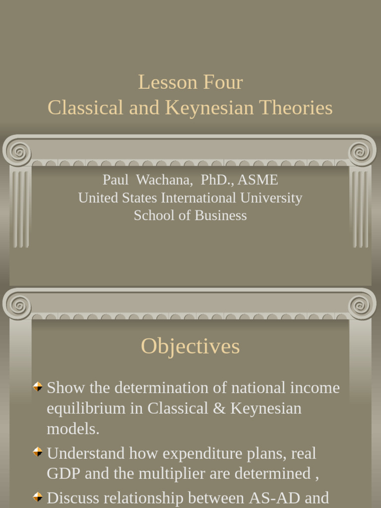 Classical vs Keynesian Economic Theories | PDF | Keynesian Economics ...