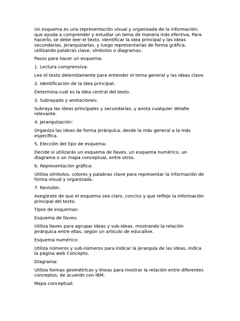 COMO HACER UN ESQUEMA RESUMEN | PDF