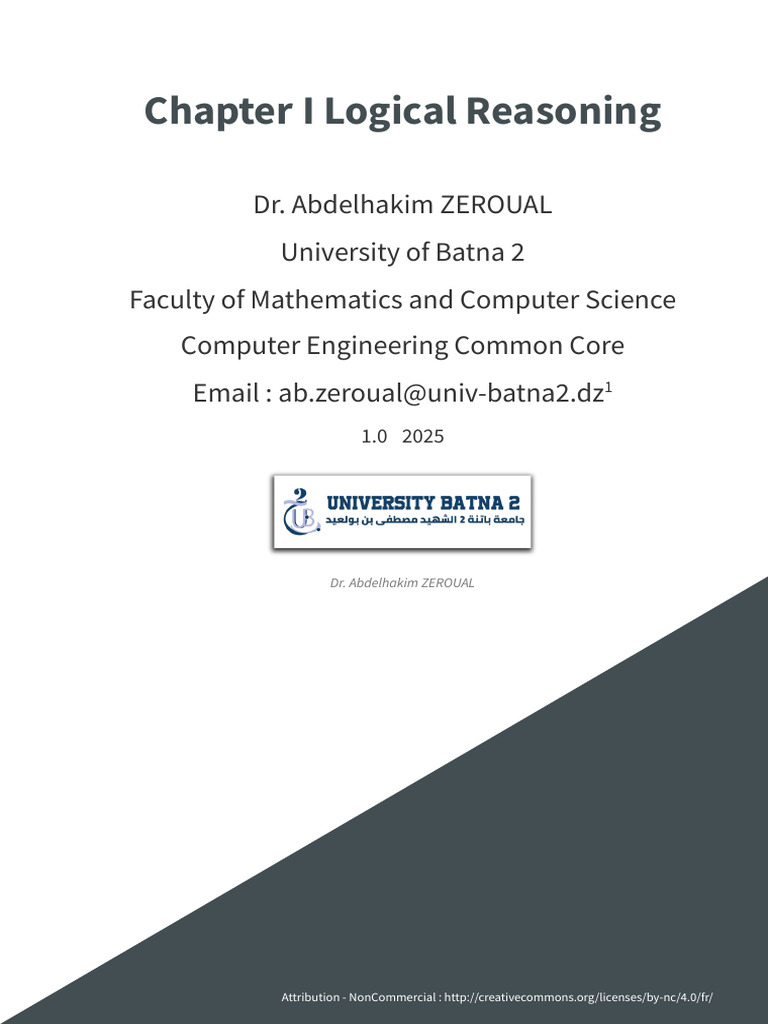 Chapter I Logical Reasoning | PDF | Logic | Reason