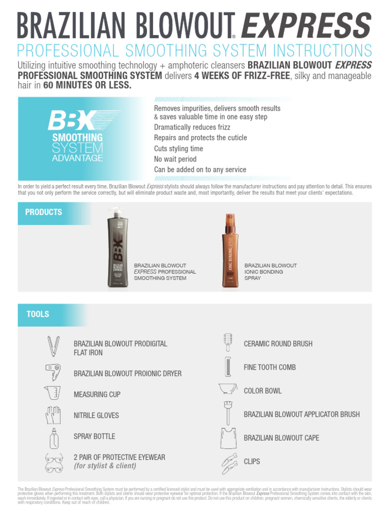 Brazilian Blowout Express Steps