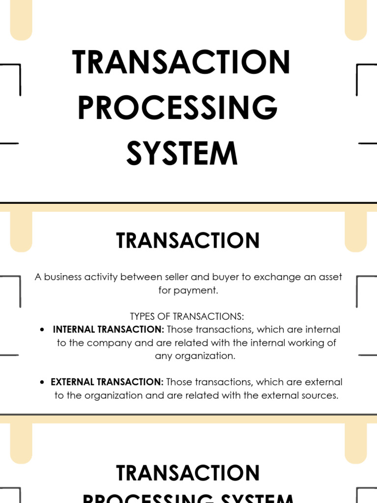 Transaction Processing System | PDF