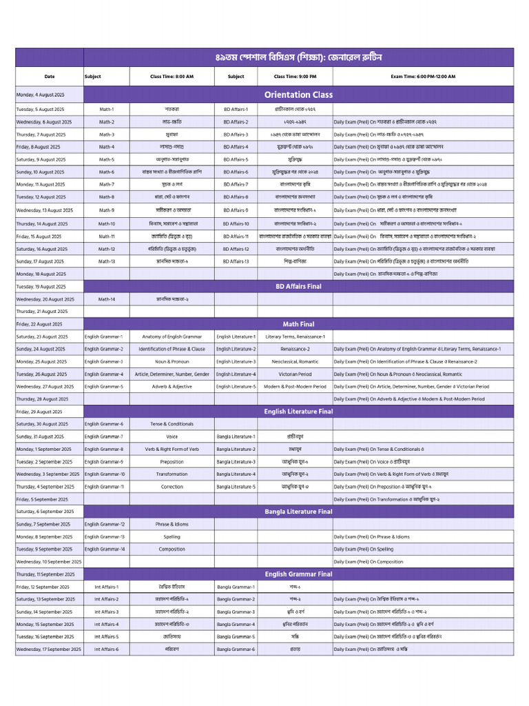 49 Special BCS Updated Routine | PDF