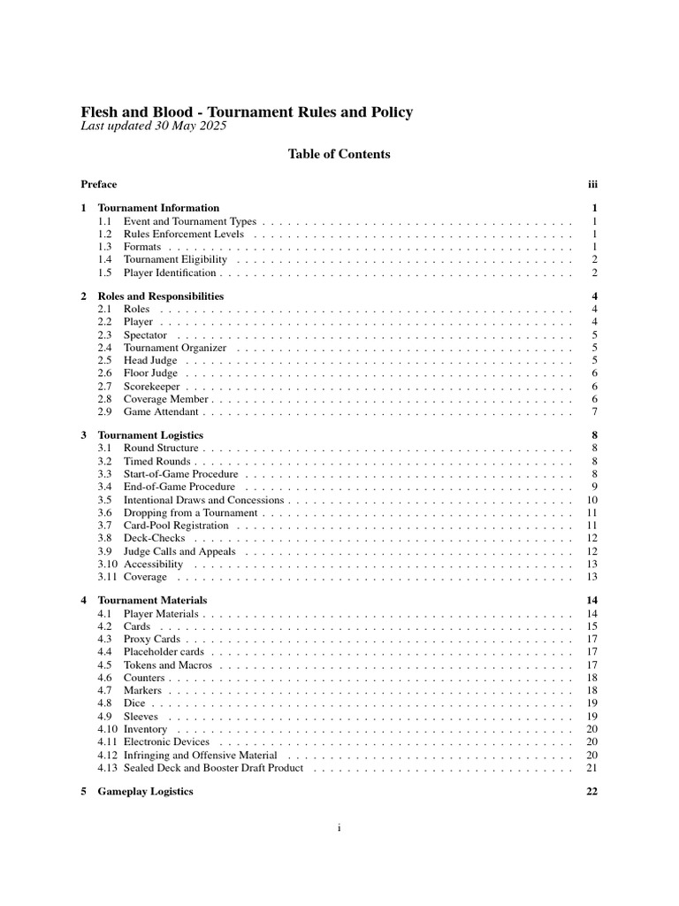 Flesh and Blood Tournament Rules Guide | PDF | Identity Document
