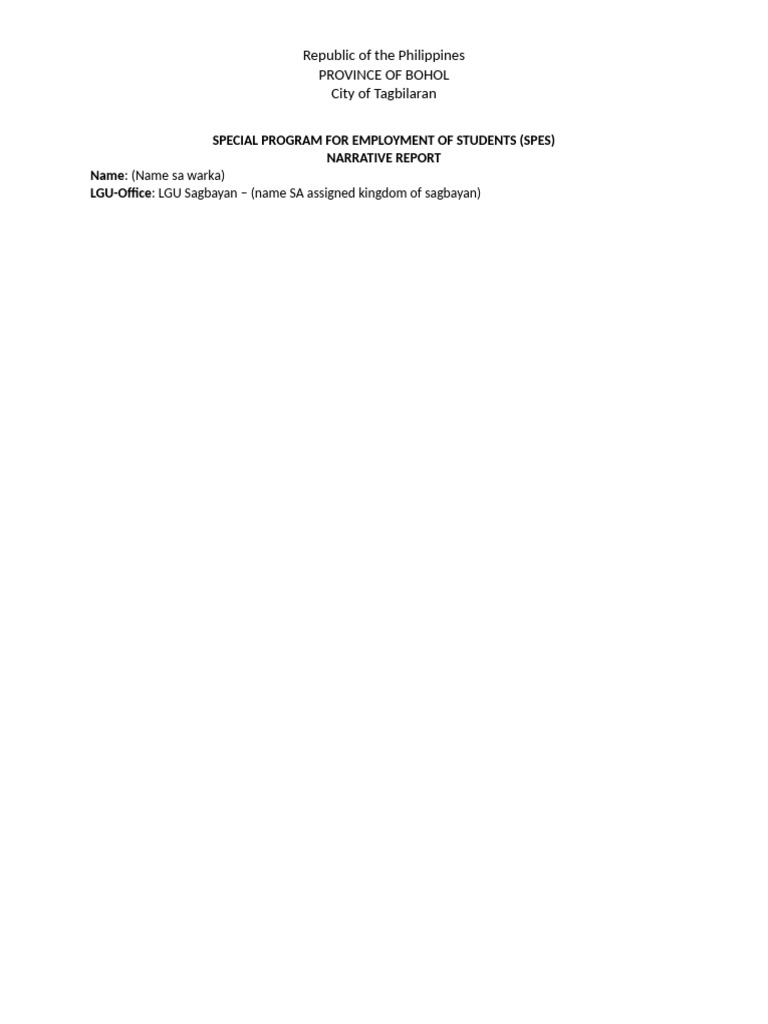 Special Program for Employment of Students | PDF