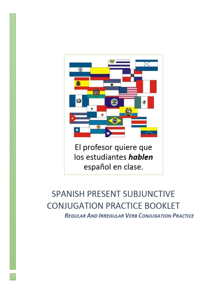 Spanish Present Subjunctive Conjugation Practice Booklet | PDF | Verbo ...