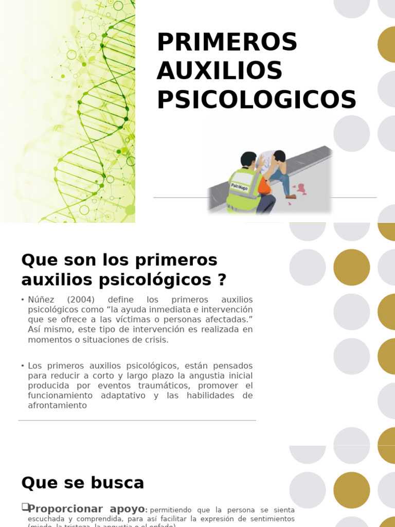 Primeros Auxilios Psicologicos | PDF | Sicología | Conceptos psicologicos