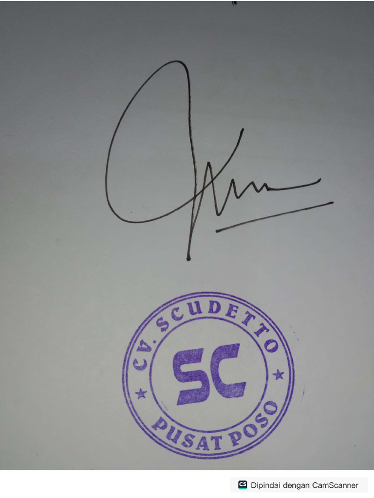 Contoh Cap Dan TTD Scudetto | PDF