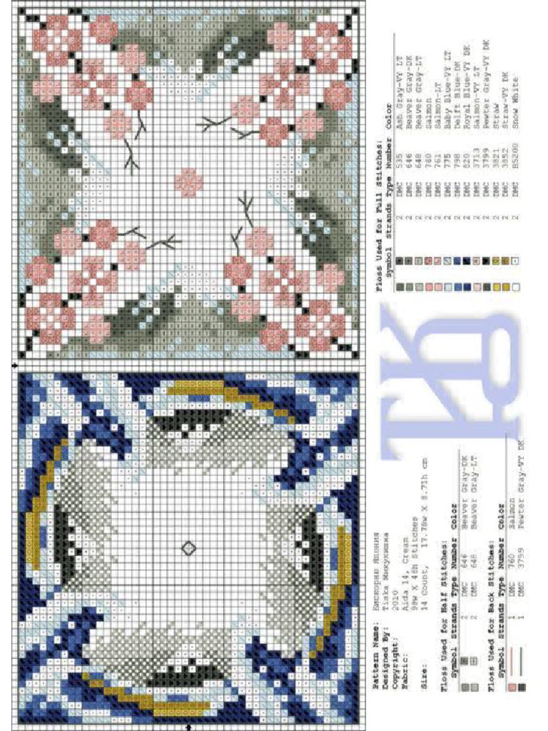 Nature Squares Cross Stitch Pattern | PDF