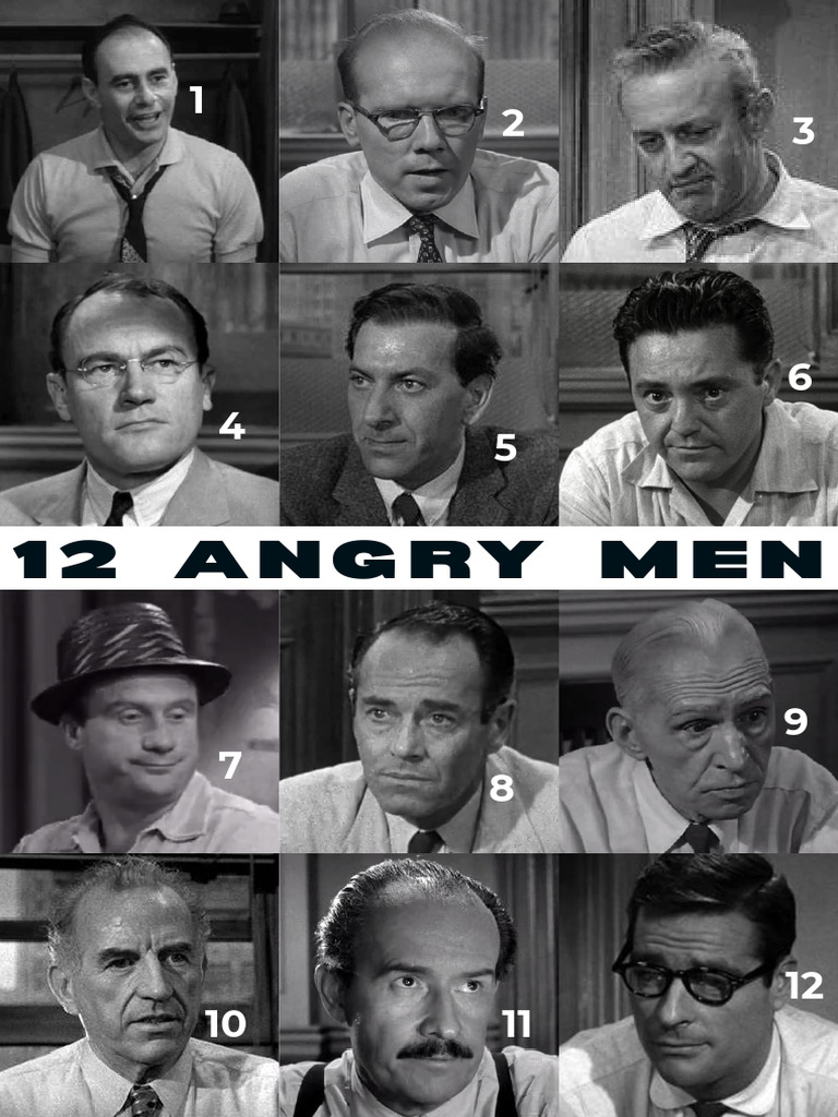 12 ANGRY MEN - Character Chart | PDF