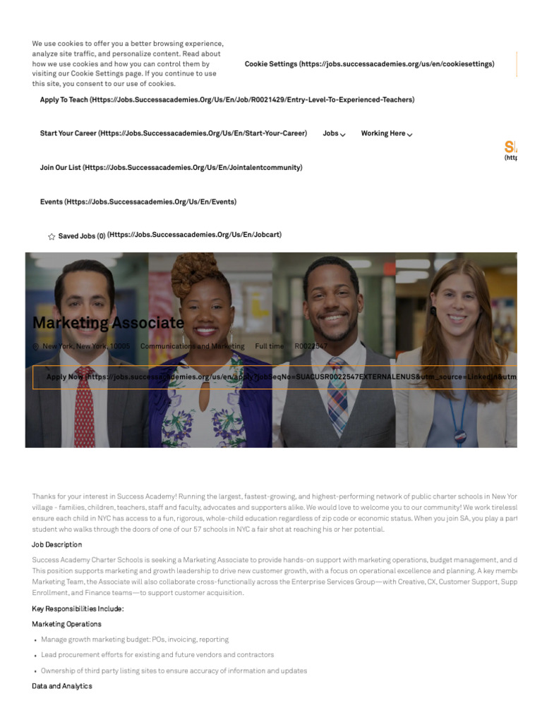Marketing Associate in New York, New York, 10005 - Communications and ...