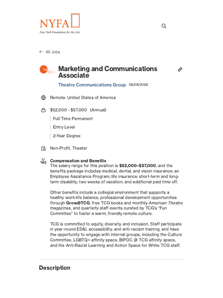 Marketing Associate at TCG | PDF | Social Media | Popular Culture ...