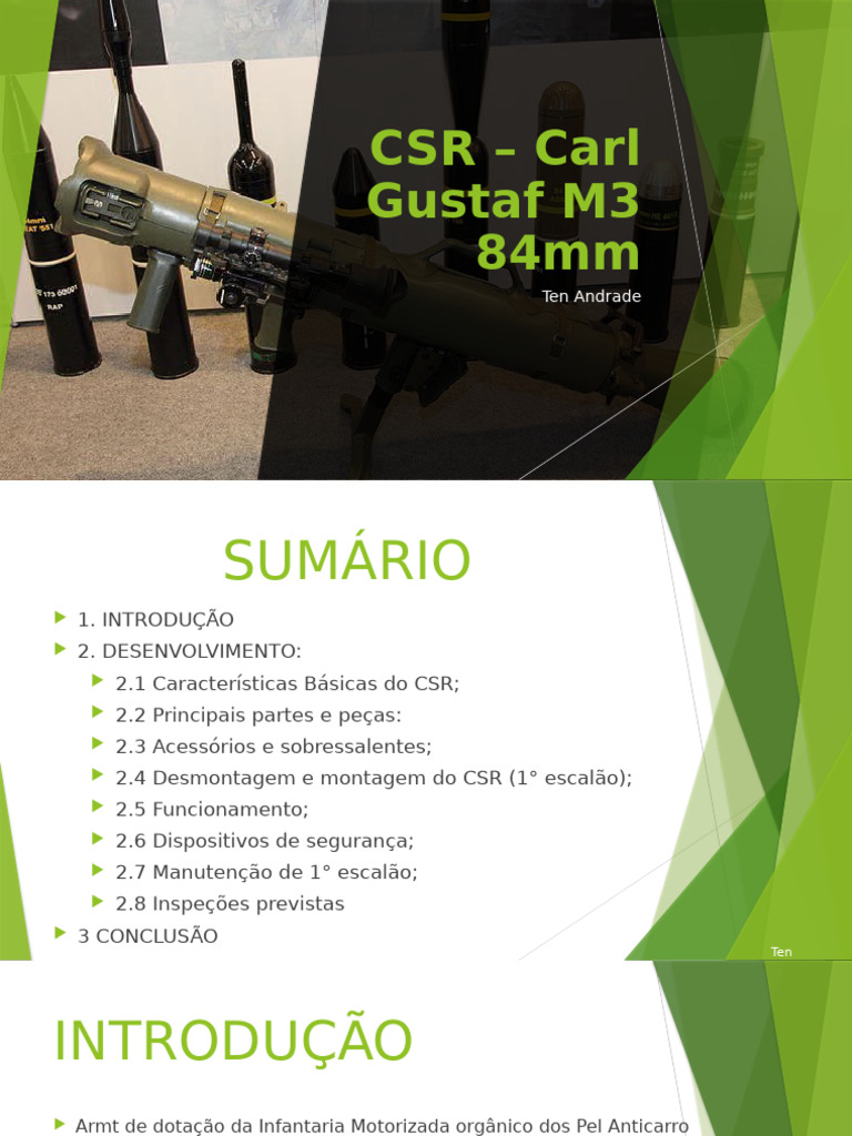 01-CSR – Carl Gustaf M3 84mm Tec Mat | PDF | Gatilho (armas de fogo ...