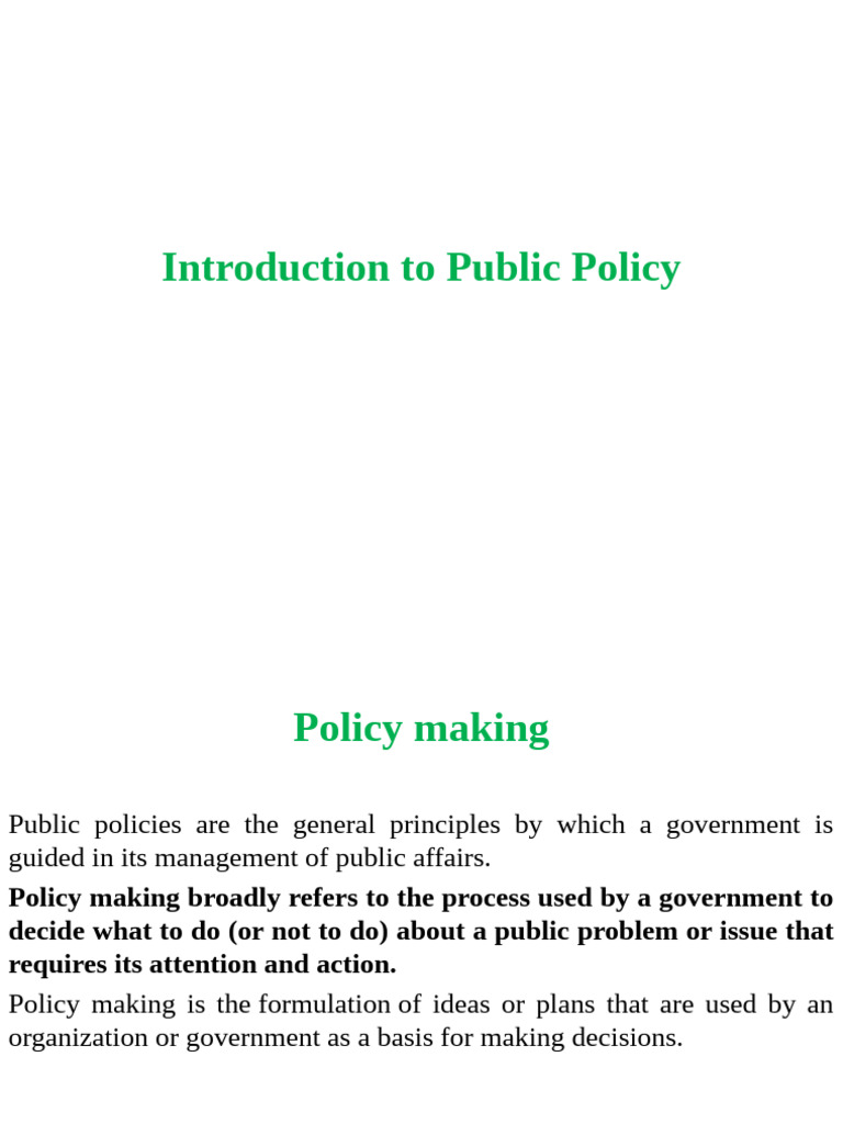 Understanding Public Policy Models | PDF | Public Choice | Policy