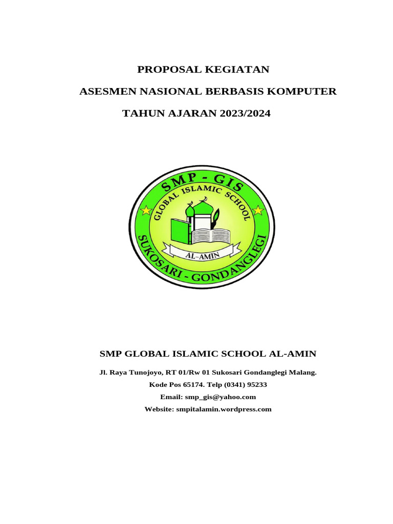 Halaman Proposal Anbk 2023-2024 | PDF