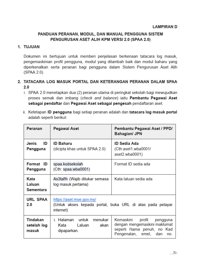 Panduan SPAA 2.0 untuk Pengguna KPM | PDF