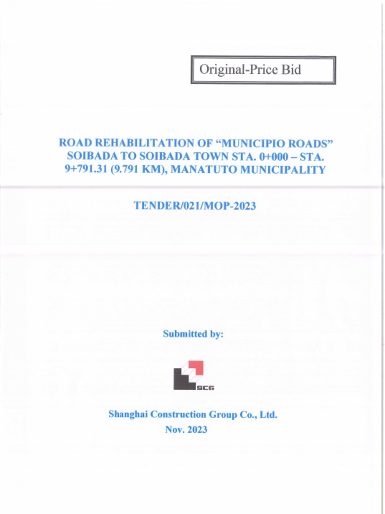 Price Bid 021 SCG | PDF