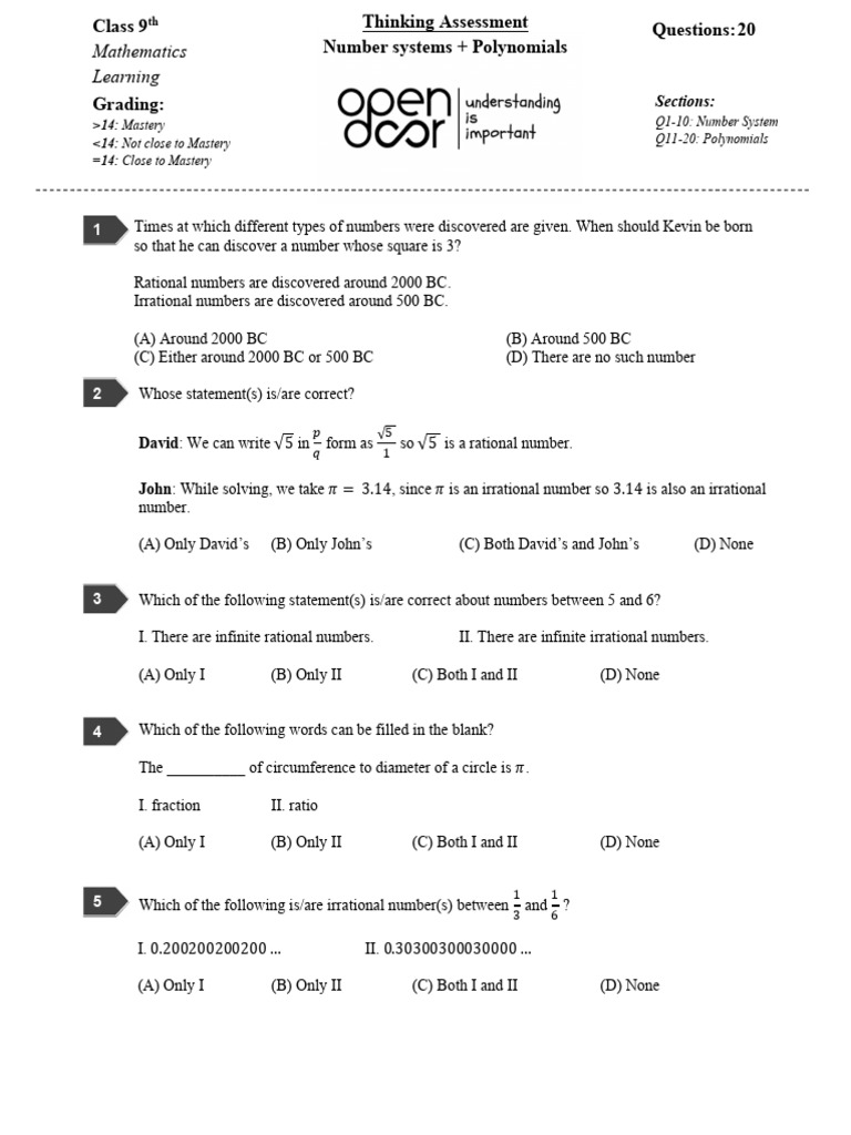 9thLearning-Numbersystems+Polynomials | PDF | Mathematics | Educational ...