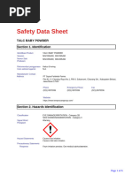 Johnson's Baby Powder Safety Data Sheet | PDF | Personal Protective ...
