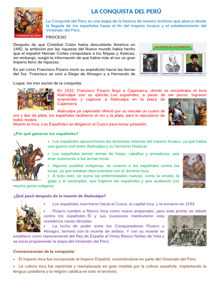 LA_CONQUISTA_DEL_PERÚ-expo ok | PDF | Conquistador | Imperio Inca