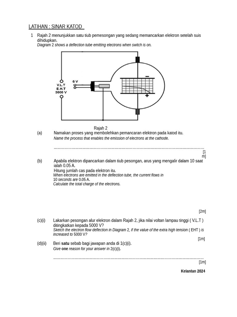 Sinar Katod (Pemesongan Elektron) | PDF
