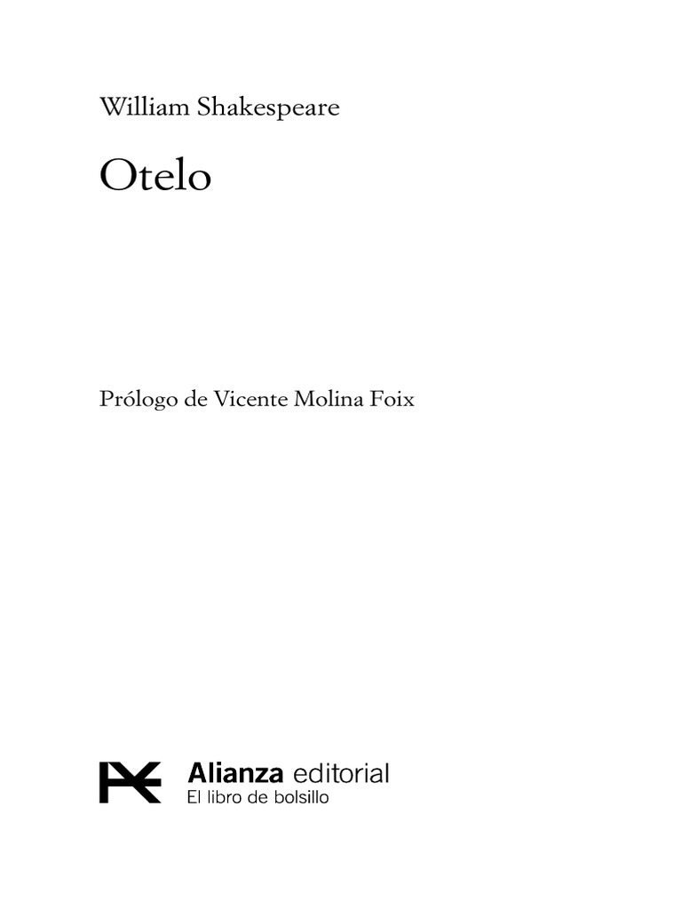 Análisis de Otelo de Shakespeare | PDF | OTELO | Tragedias de Shakespeare