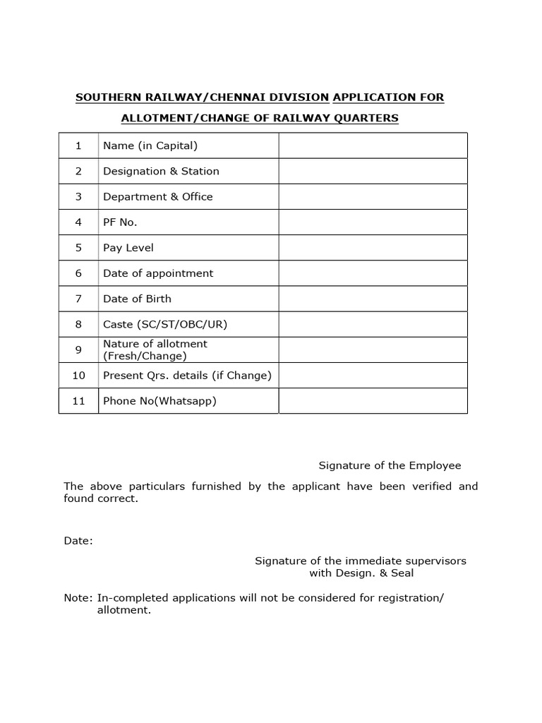 Railway Quarters | PDF