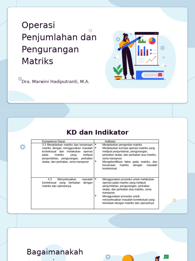 Penjumlahan Dan Pengurangan Matriks | PDF