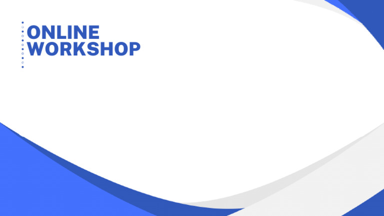 Blue and White Modern Online Workshop Background Zoom Virtual ...