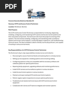 CCTV Technician Job Description | PDF