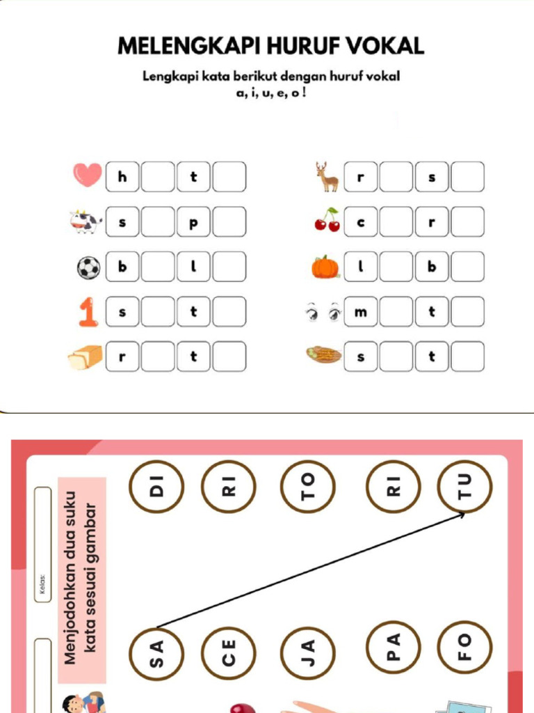 LKPD Huruf Vokal | PDF