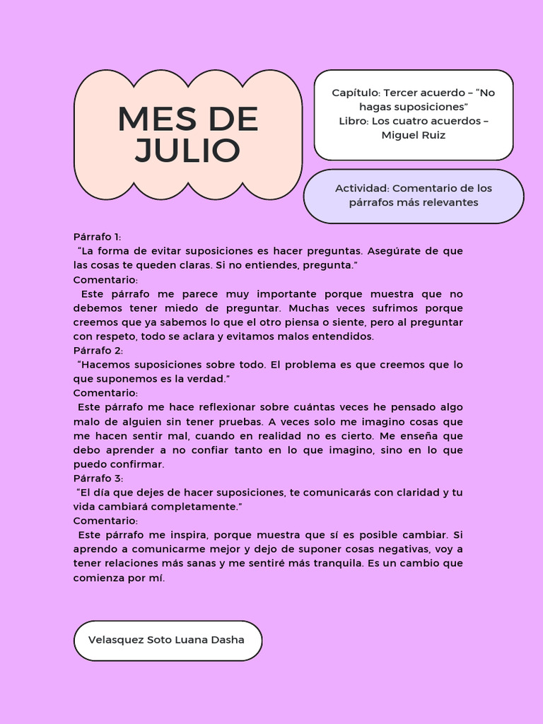 Mes de Julio | PDF