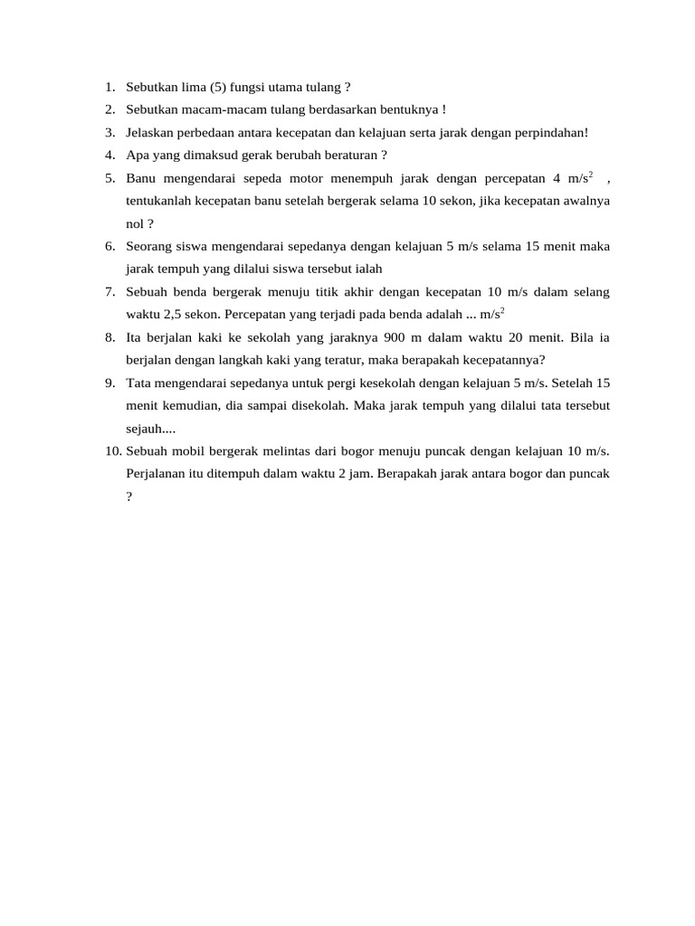 Soal MID IPA Dan Kunci Jawaban Kelas VIII | PDF