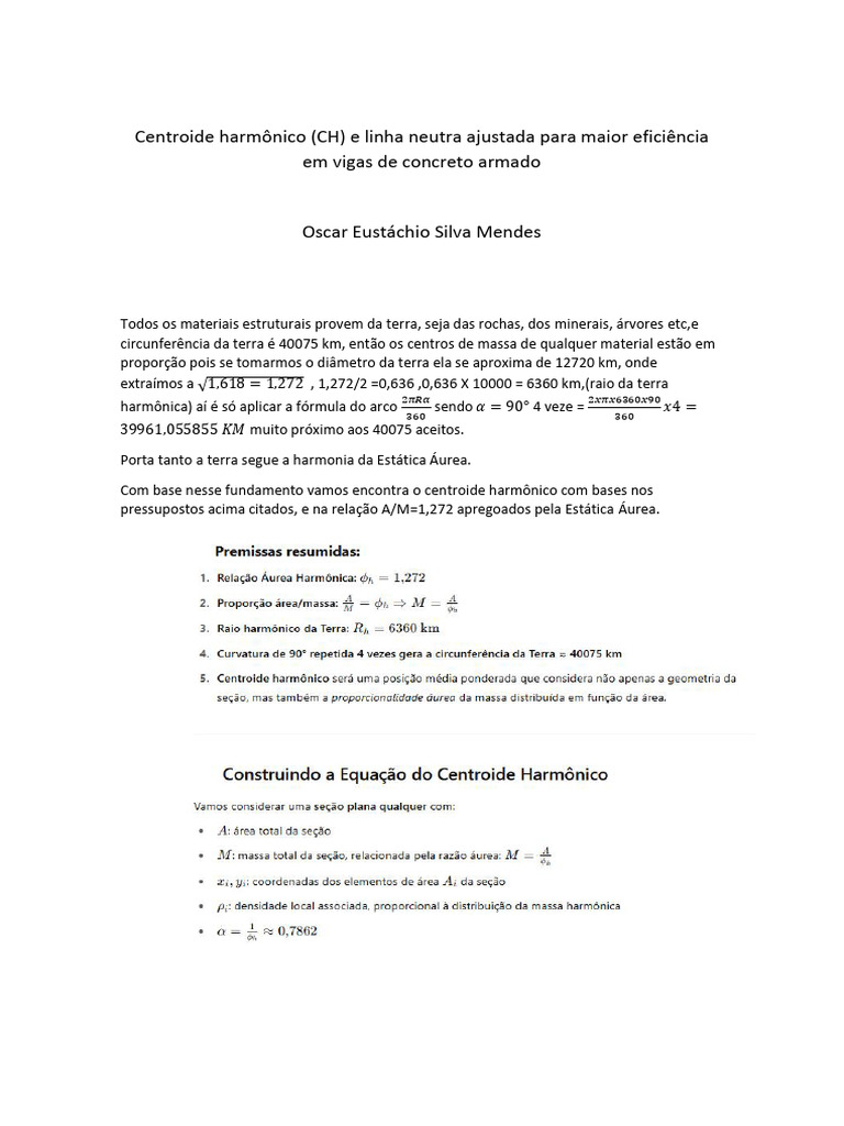 Centroide Harmônico (CH) e Linha Neutra Ajustada para Maior Eficiência ...