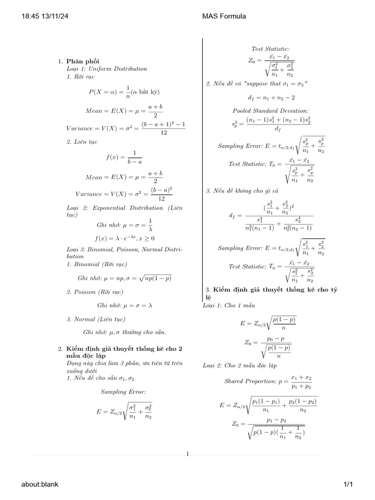 MAS Formula | PDF